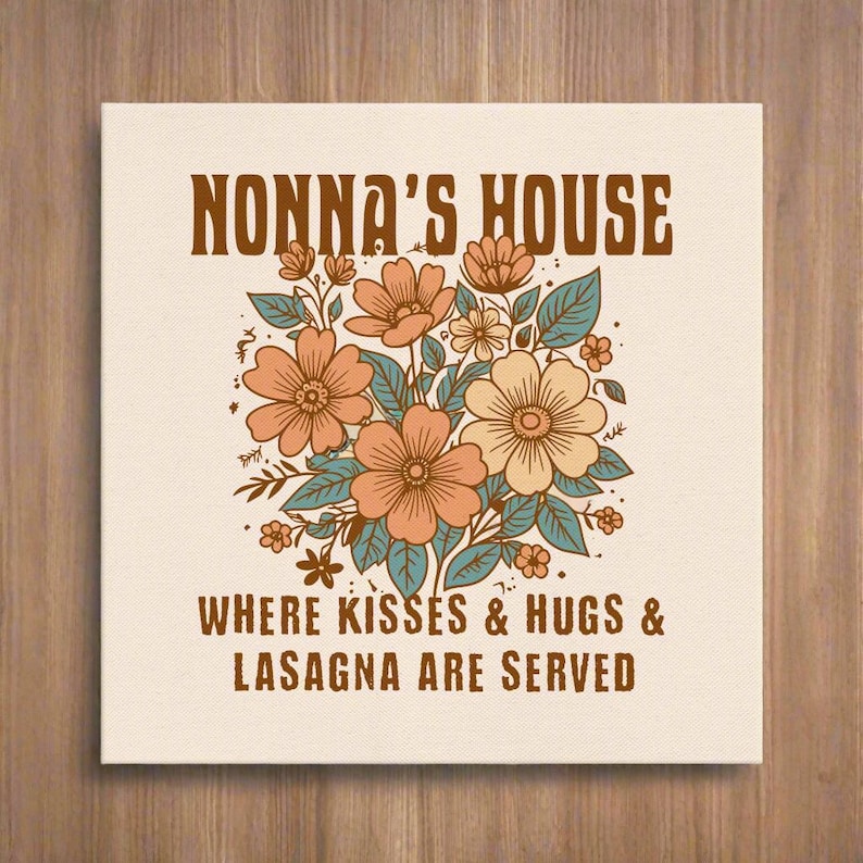 Nonna's House Canvas, Italian Grandmother Gift, Italian Wall Art, Italy ...