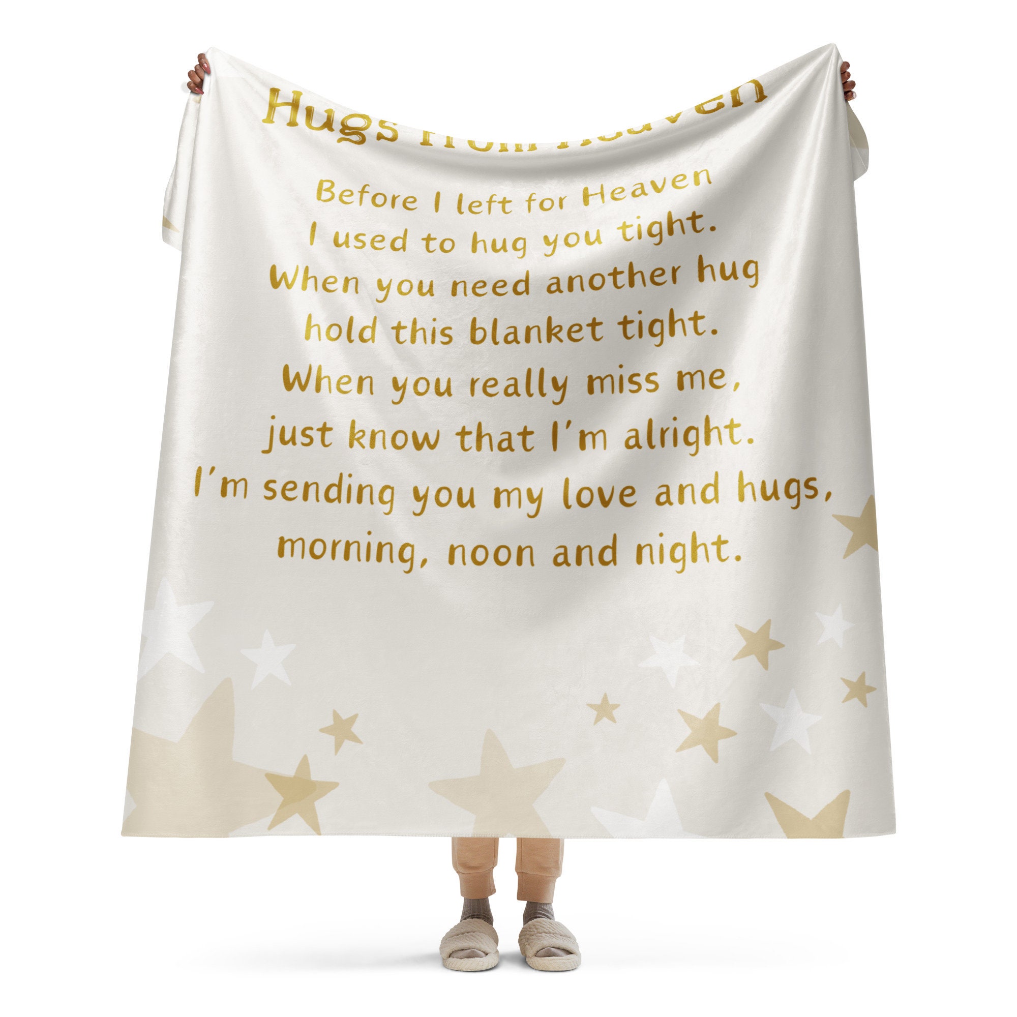 Memorial Gift | in Loving Memory Gift | Hugs From Heaven Poem Sherpa ...