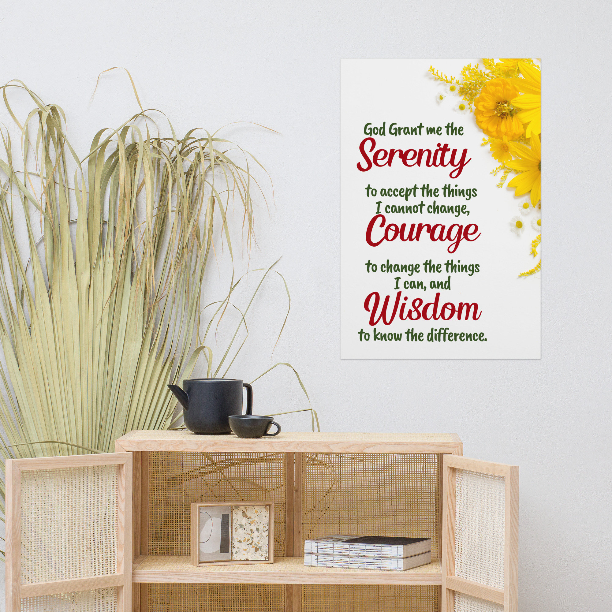 Serenity Prayer Poster | Inspirational Poster | Motivational Poster ...