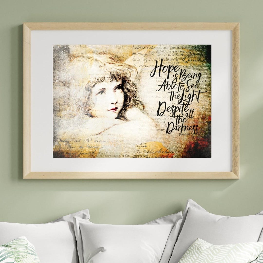 Hope Poster, Hope Poem Wall Art, Inspirational Poster, Motivational ...