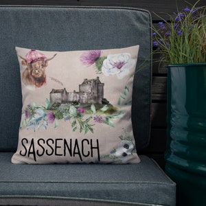 Sassenach Pillow Outlander Inspired Home Decor, Scottish Gift, Scotland ...
