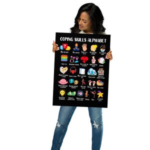 Coping Skills Alphabet Poster, Classroom Mental Health Decor ...