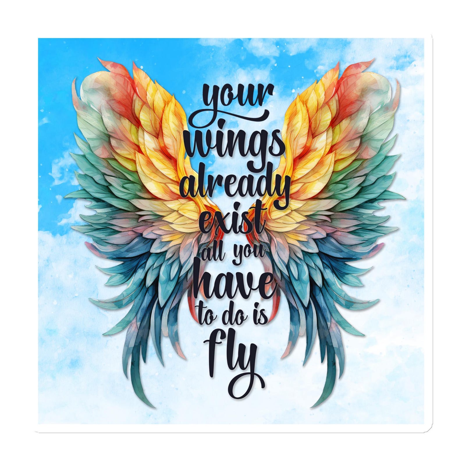 Your Wings Exist Magnet, Fly High, Gift for Her, Inspirational Magnet ...