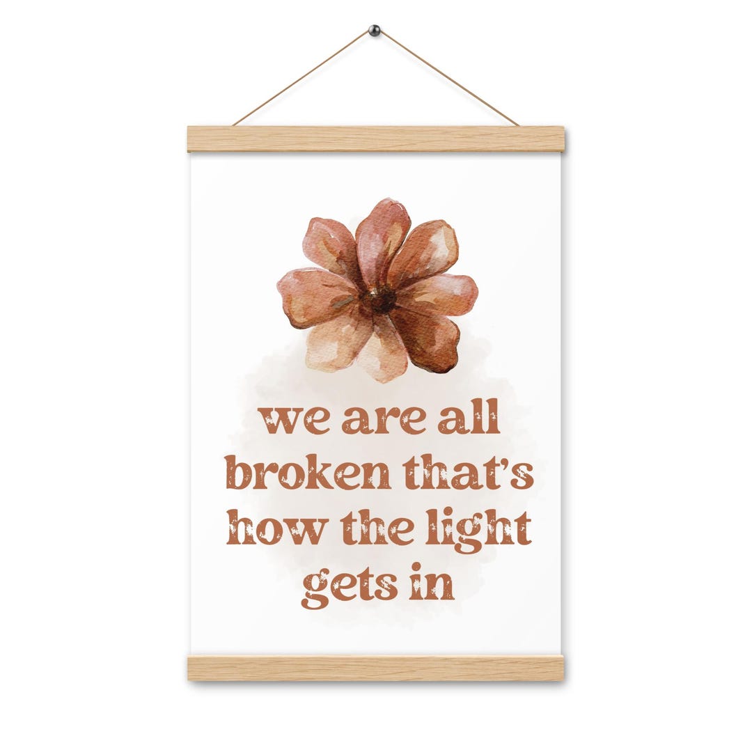Inspirational Quote Poster With Hangers, New Home Wall Art, We Are All ...