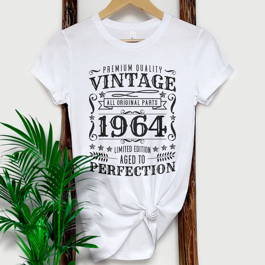 Vintage 1964 T-shirt | 60th Birthday Shirt | 1964 Birthday Unisex Tee ...