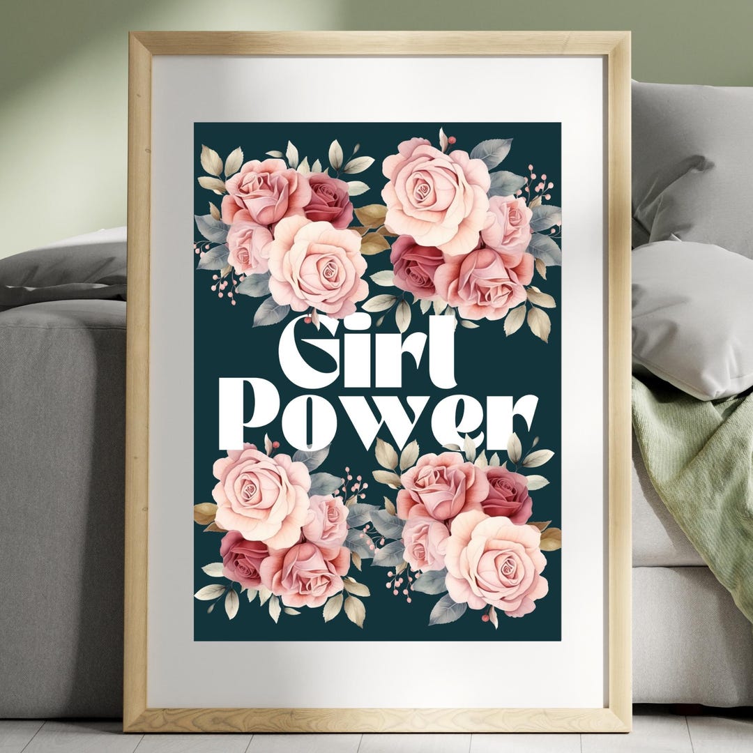 Girl Power Poster, Girl Room Decor, Nursery Wall Art, Feminist Poster ...