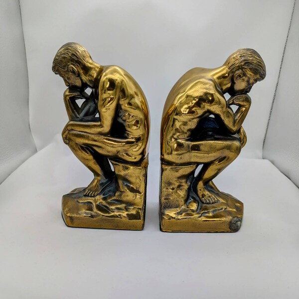 The Thinker Bookends - Etsy