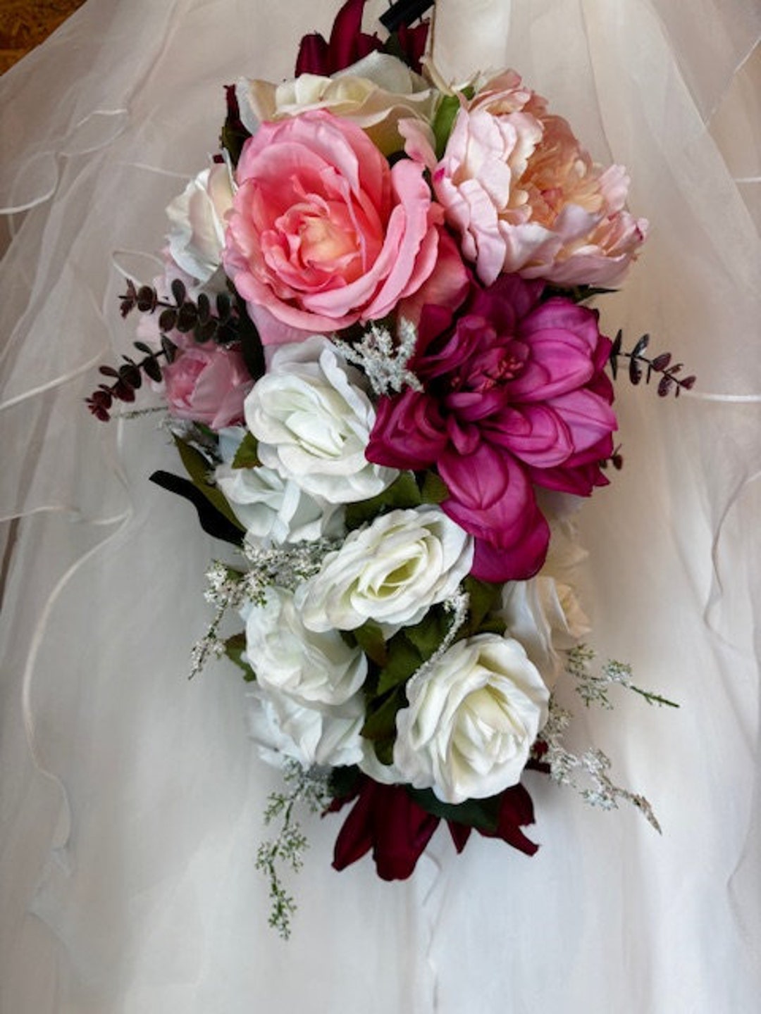 Faux Silk Flower Arrangement - Etsy
