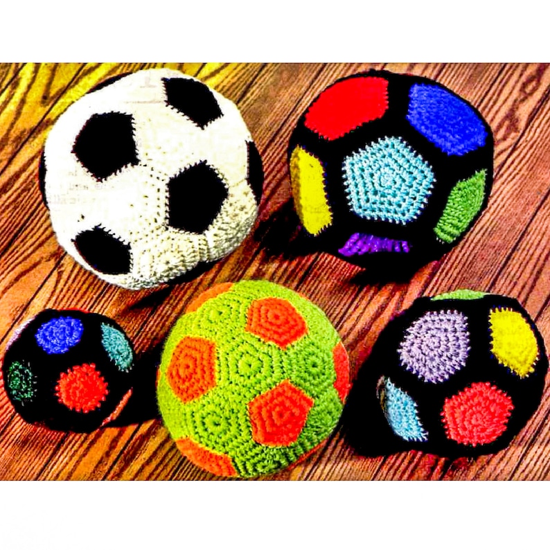 Granny Square Crochet PATTERN - Soccer Ball's - Toddler's Play Balls ...