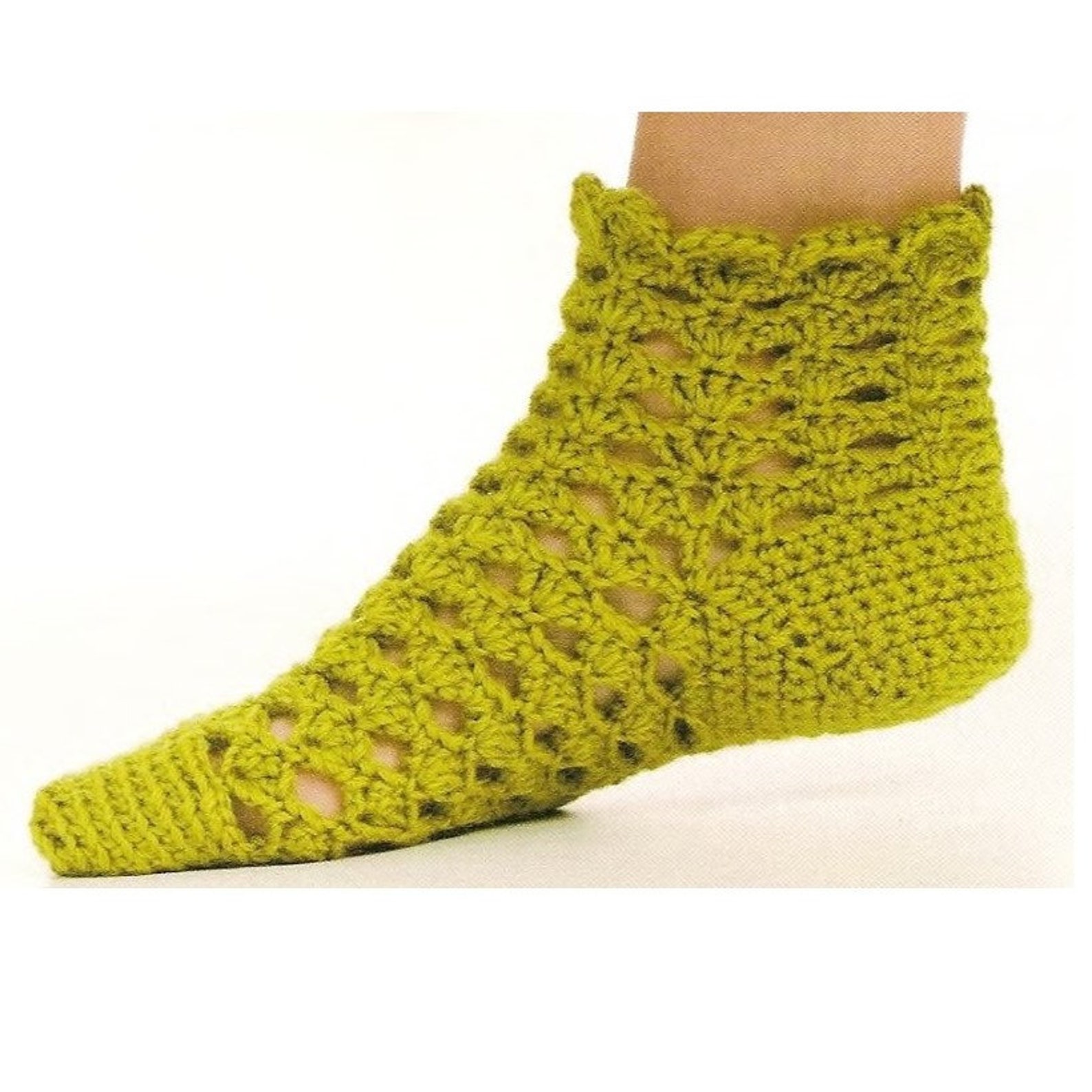 CROCHET Lace Socks PATTERN, Crochet Womens Socks Pattern, Pattern ...