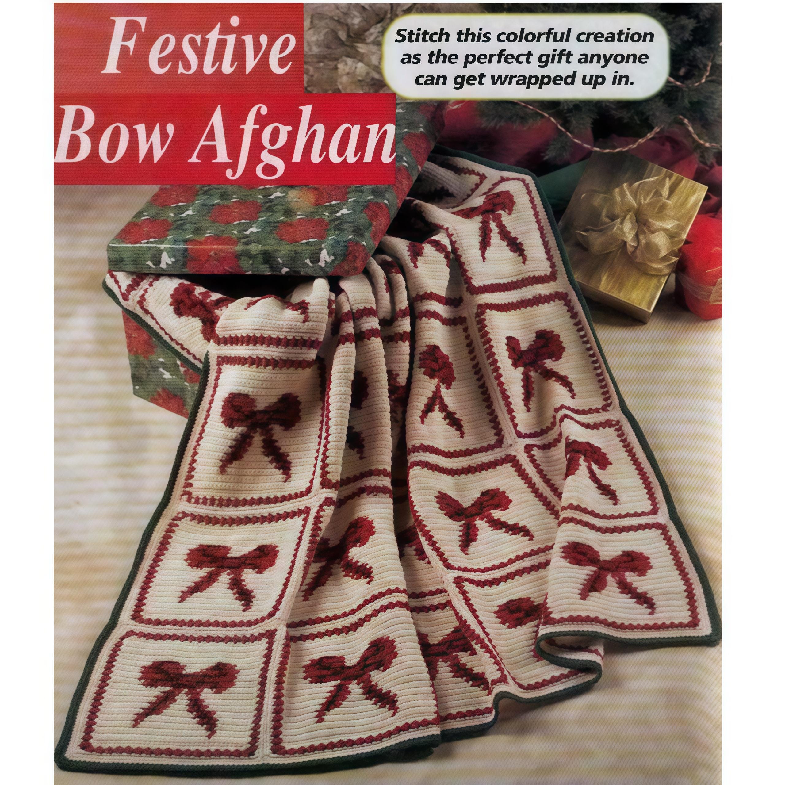 Mosaic CROCHET PATTERN, Crochet Christmas Blanket Pattern, Vintage ...