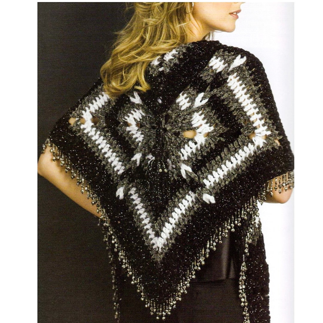 CROCHET PATTERN Granny Square - Crochet Shoulder Shawl - Wrap Crochet ...
