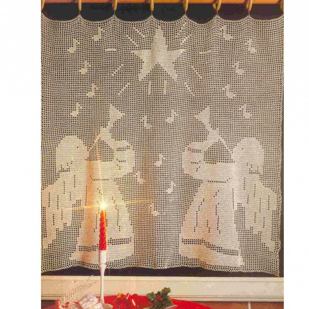 Vintage Angels CROCHET PATTERN - Christmas Angel Filet Crochet Windows ...