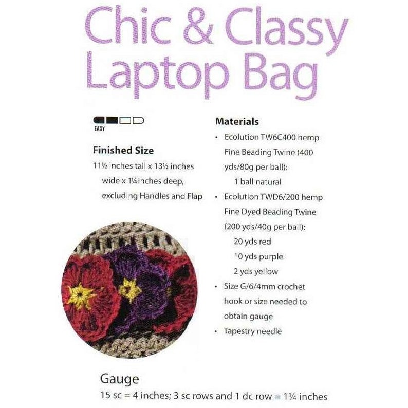 Crochet Laptop Bag Pattern PDF Instant Digital Laptop Tote Bag Pattern ...