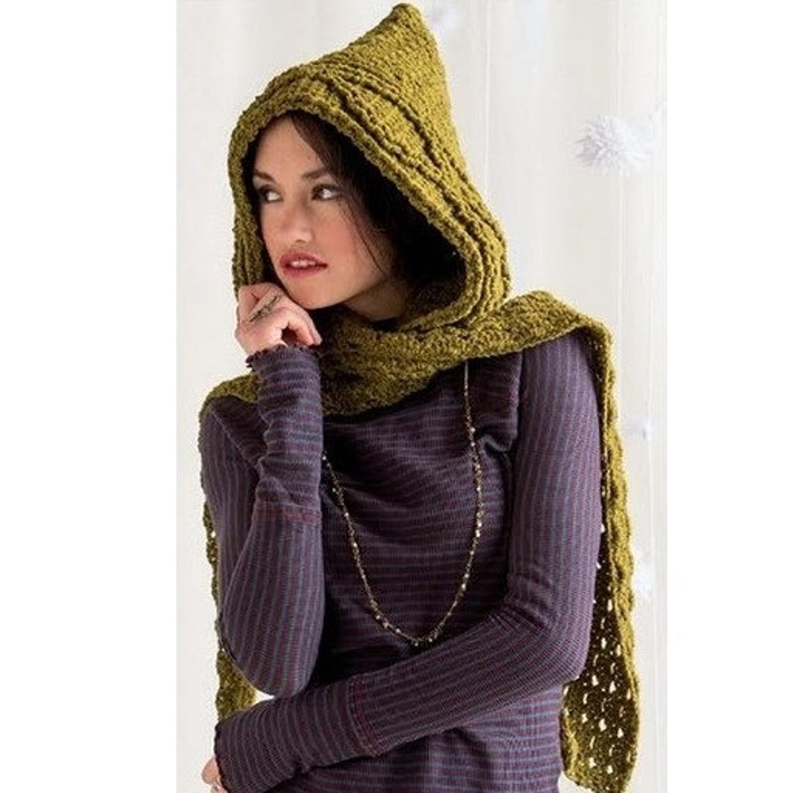 Hooded Scarf Crochet Pattern PDF Instant Digital Crochet Hood Pattern ...