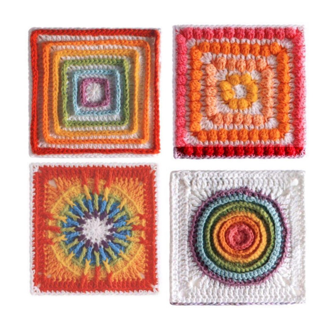CROCHET Granny Square PATTERNS, Rainbow Granny Square Pattern, Crochet ...