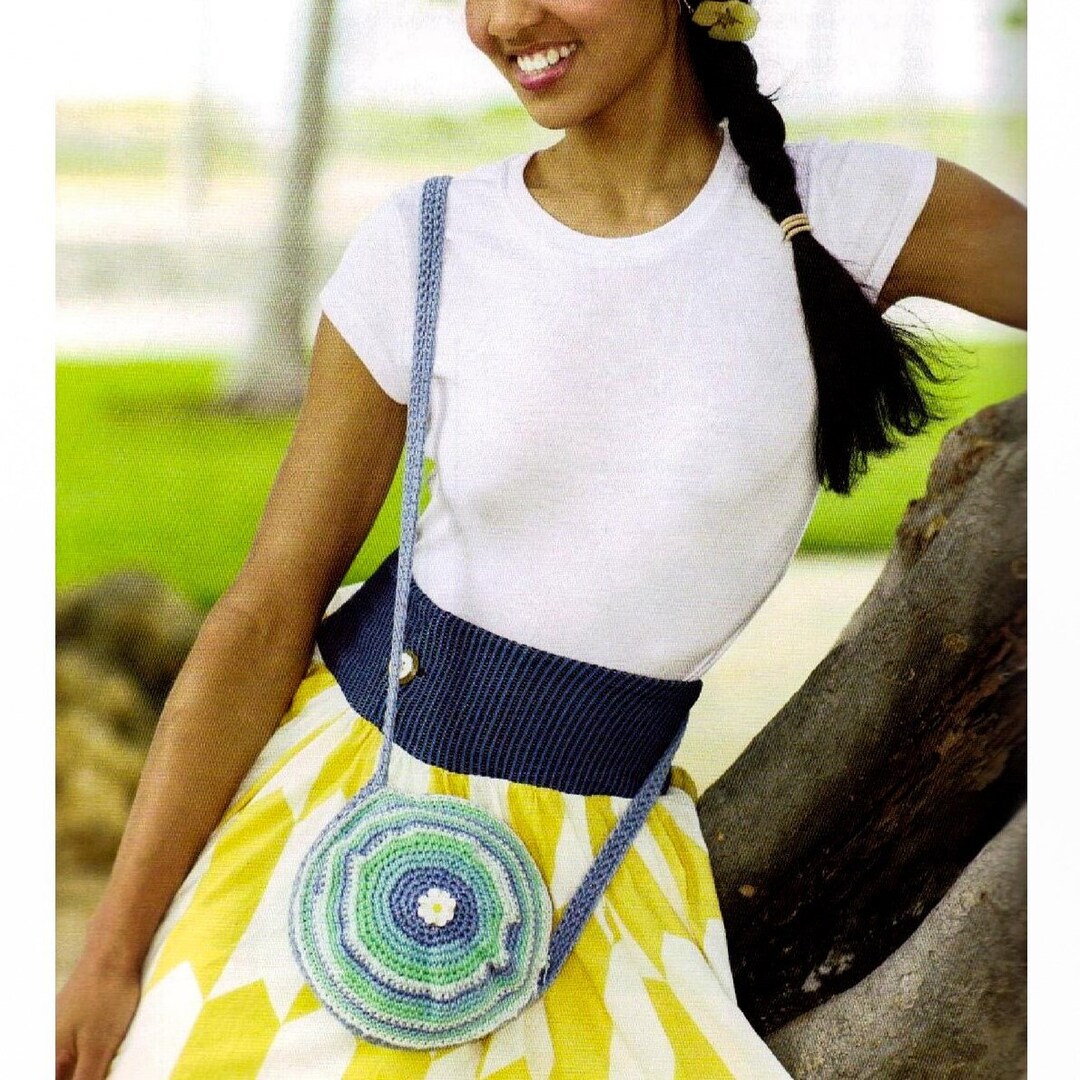 Round CROCHET Bag PATTERN, Crochet Shoulder Bag Patterns, Round Bag ...