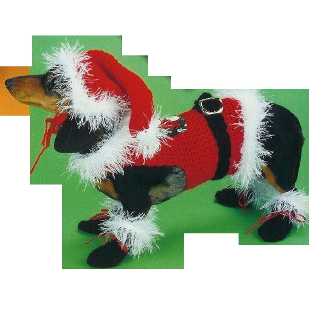 Dog Sweater PATTERN CROCHET - Christmas Sweater and Hat for Dog ...