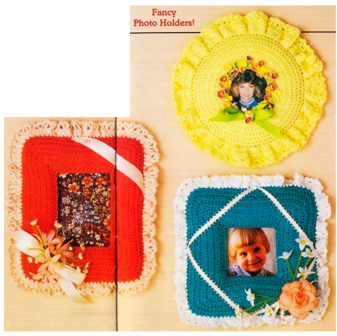 Photo Frame CROCHET PATTERNS - Crocheted Photo Frames Pdf Patterns ...