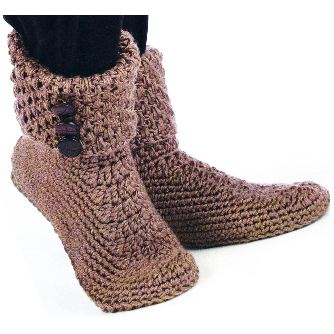 Vintage Crochet Pattern Button-cuff Boots PDF Instant Digital Crochet ...