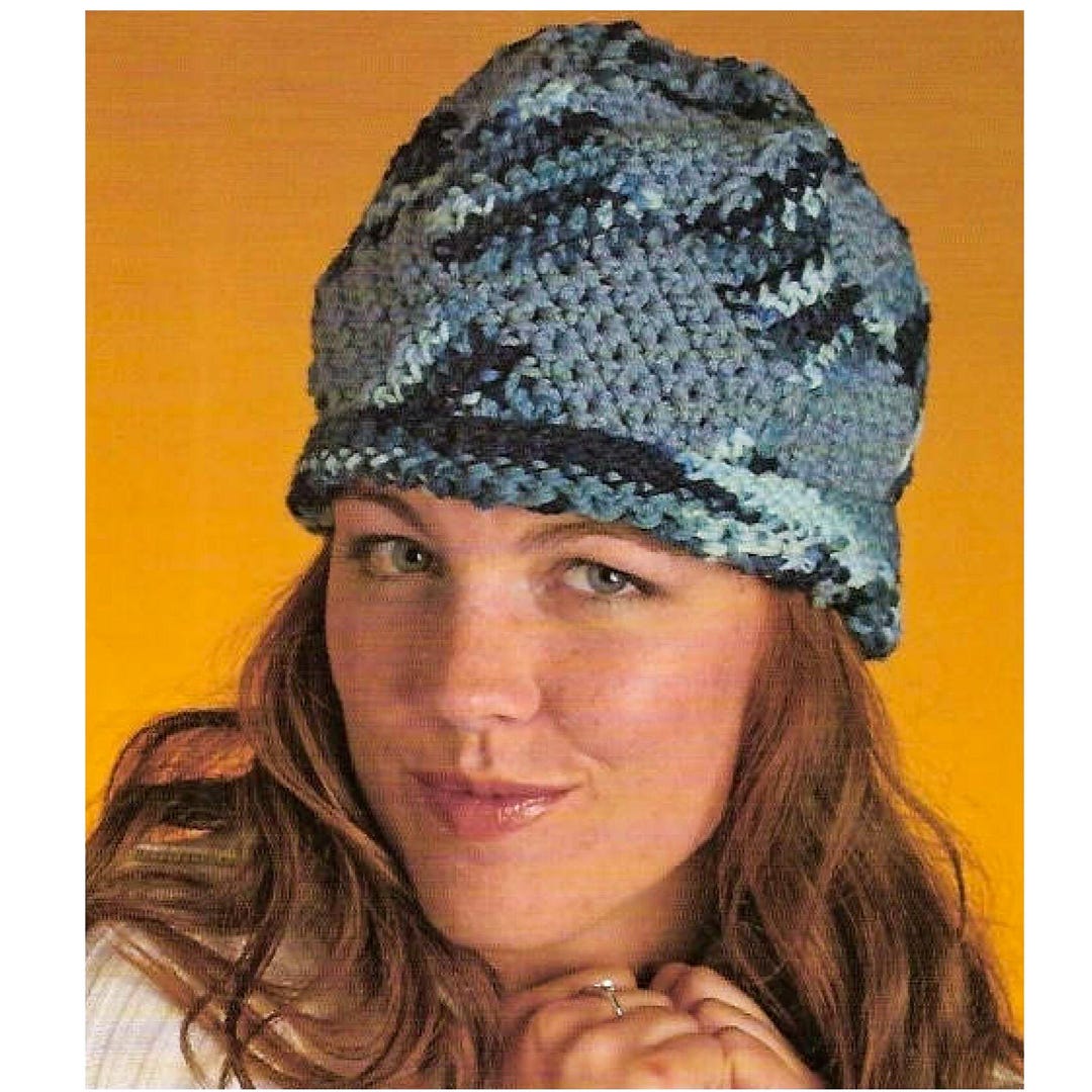 Brim CROCHET Hat PATTERN, Rolled Brim Hat Crochet, Crochet Hat Pattern ...