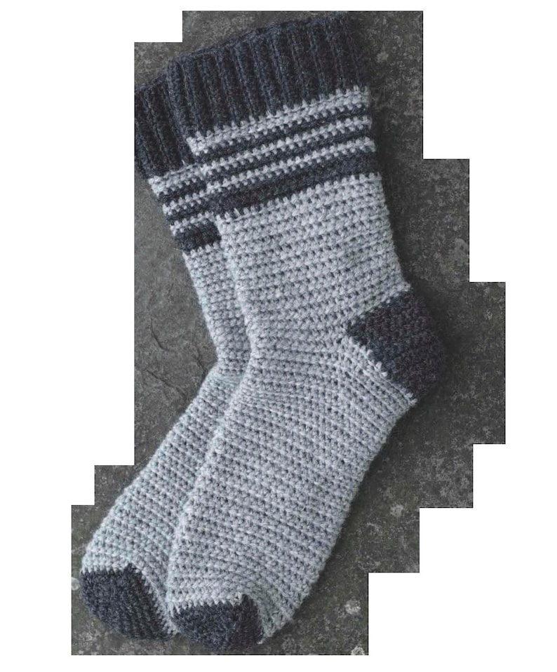Crochet Socks Pattern PDF Instant Digital Mens Chunky Socks - Etsy