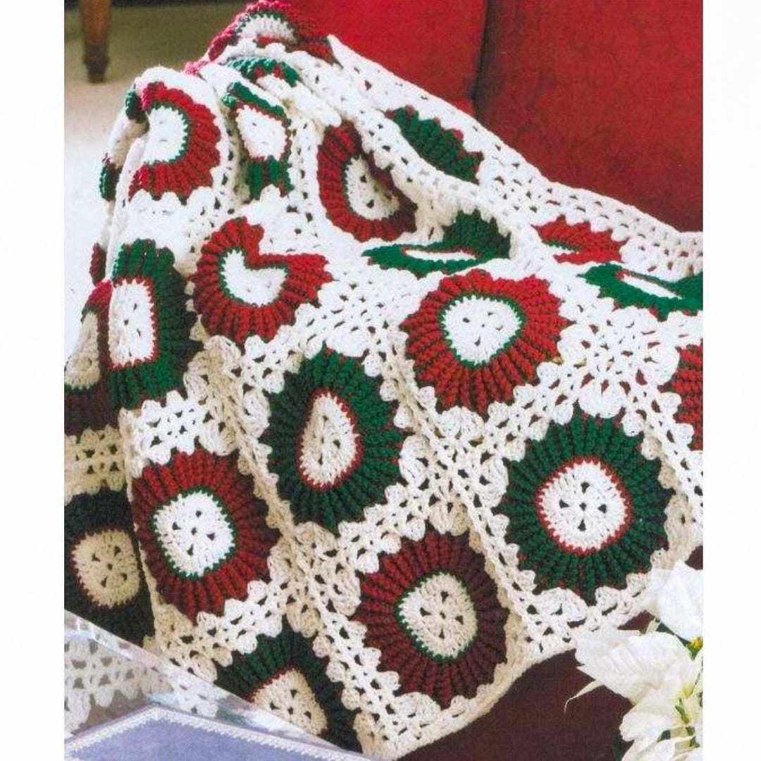Christmas CROCHET Afghan PATTERNS, Crochet Afghan Pattern, Crochet ...