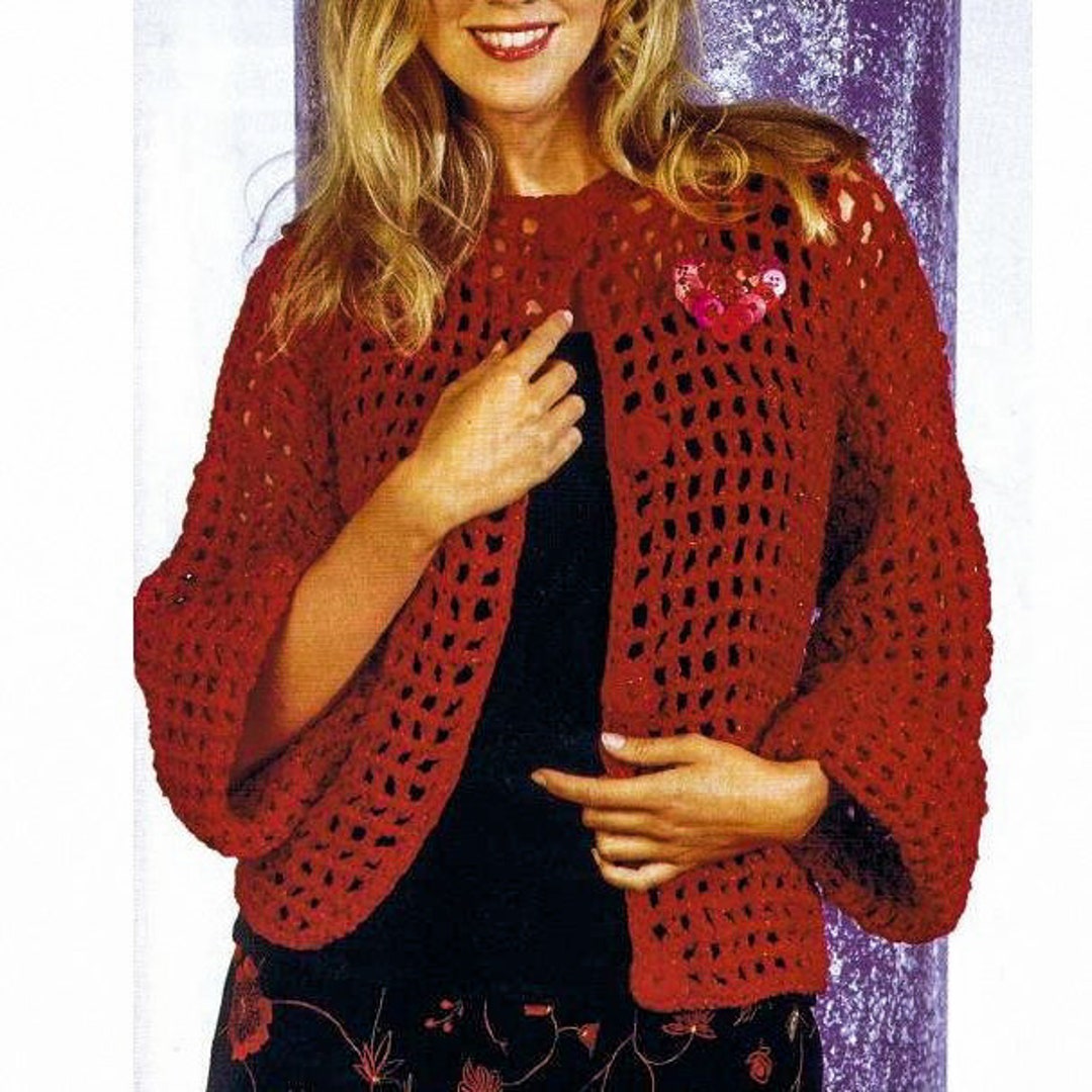 CROCHET PATTERN, Beginner Cardigan From Rectangle, Easy Sweater, Women ...