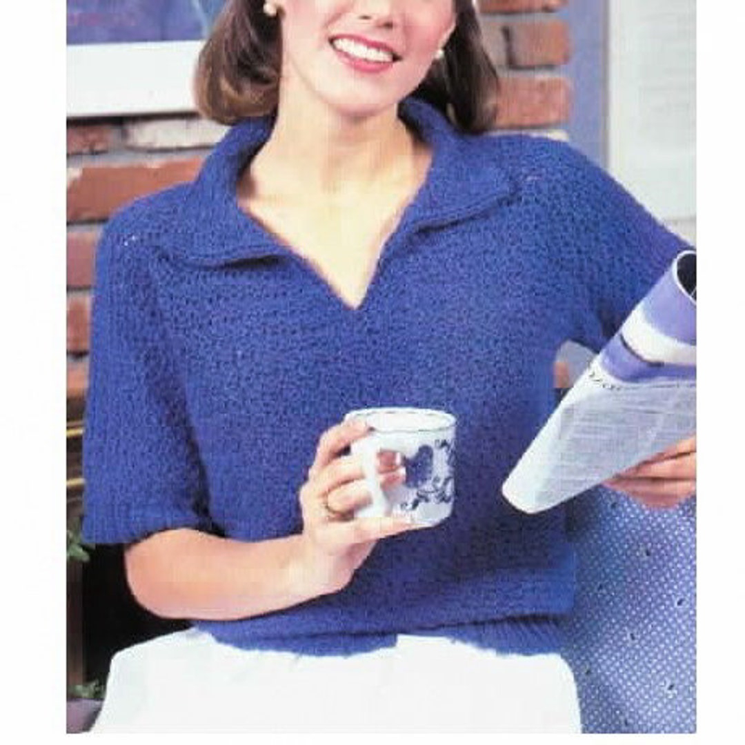 CROCHET PATTERN Cotton Polo Shirt, Beginner Crochet Pattern, Crochet ...