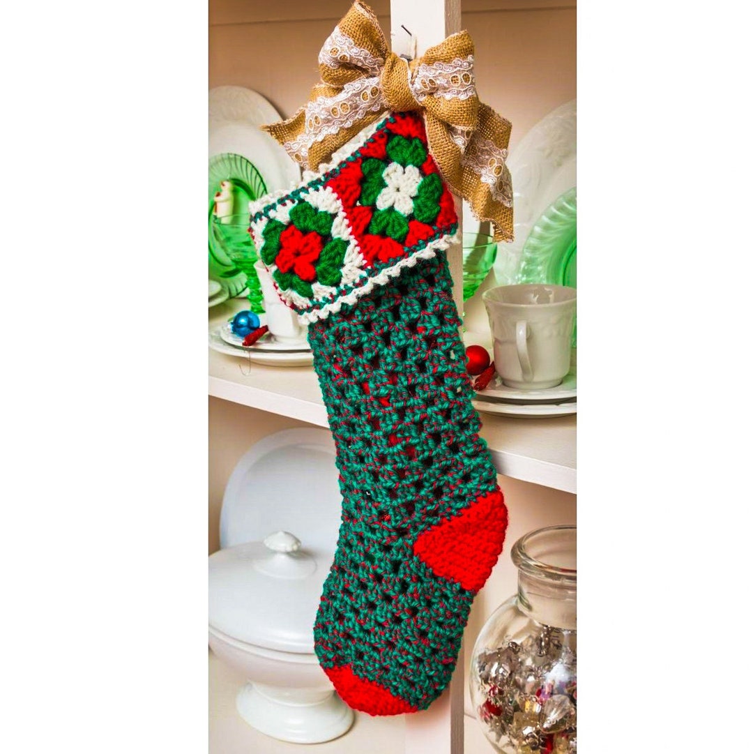 Crochet Christmas Stocking Pattern PDF Instant Digital Christmas ...