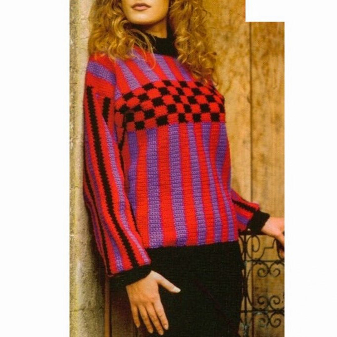 Mosaic CROCHET PATTERN, Sweater Pattern Crochet, Crochet Graphic ...