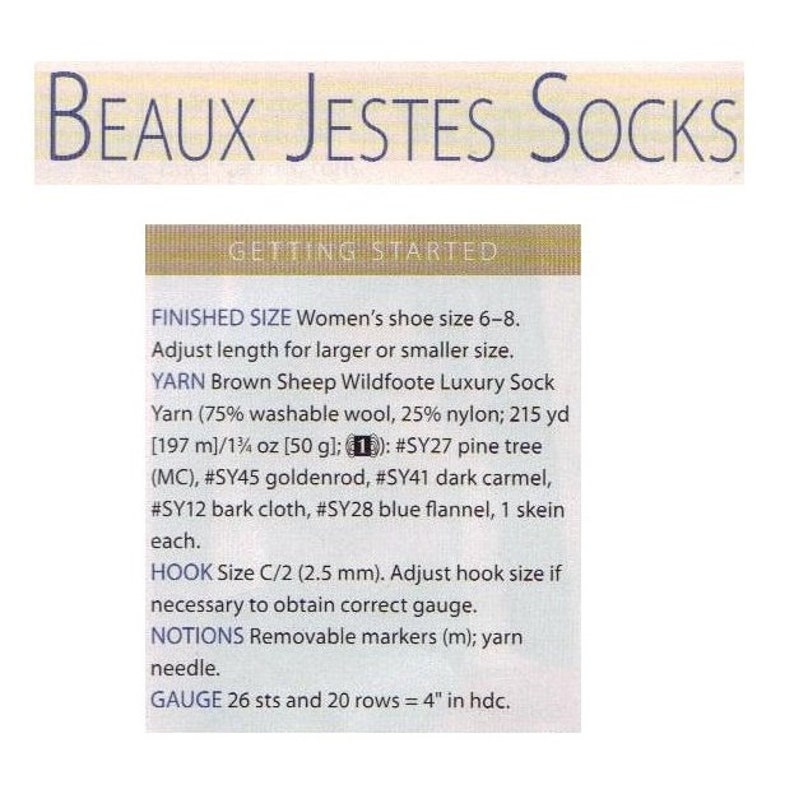 Crochet Socks Pattern PDF Instant Digital Vintage Crochet - Etsy