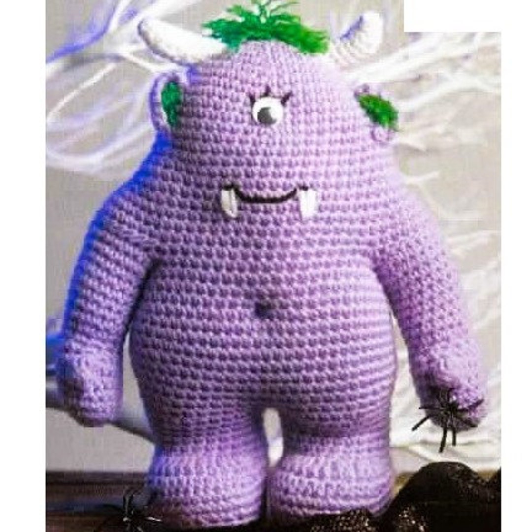 Monster Crochet PATTERN - Vintage Monster Doll Toy - Beginners Crochet ...