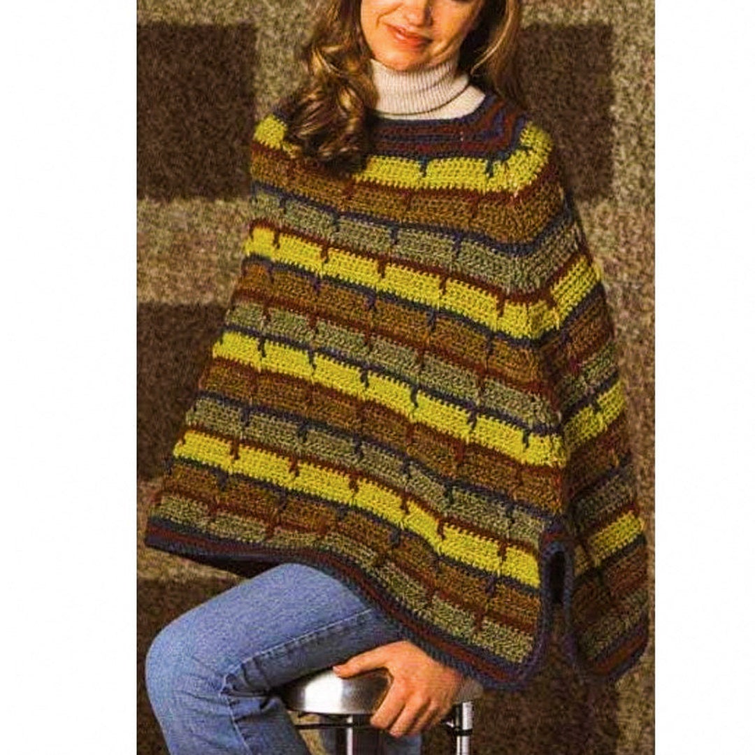 Quick and Easy CROCHET Poncho PATTERNS - Adult Poncho Crochet Pattern ...