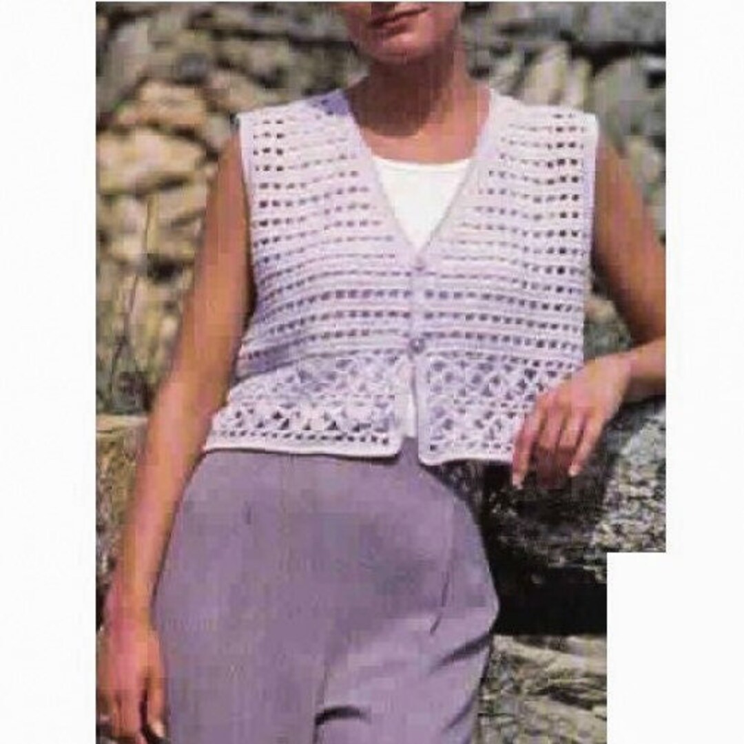Vintage CROCHET PATTERN, Summer Vest Pattern, Women Crochet Top, Lacy ...