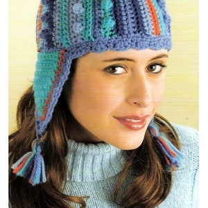 Vintage Crochet Pattern Peruvian Hat PDF Instant Digital Retro Women's ...