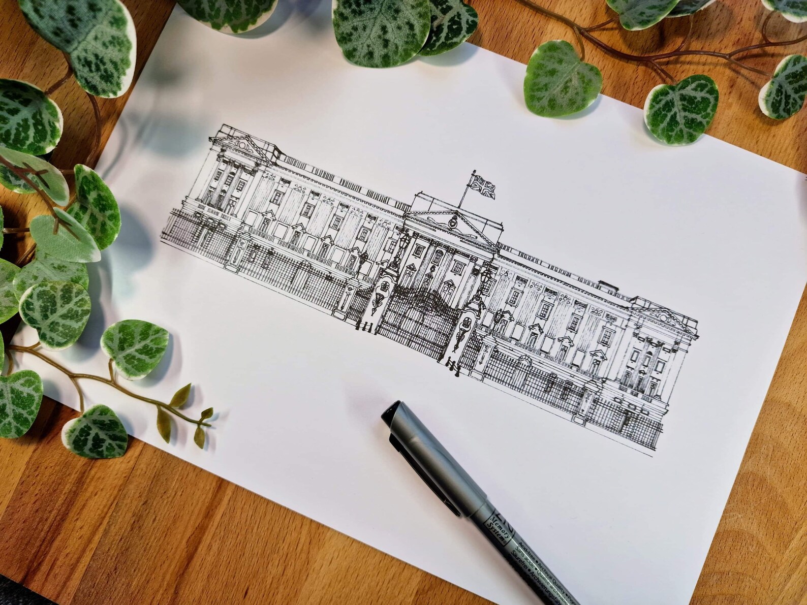 PDF Download Buckingham Palace Drawing Print, Street Party Invitations ...