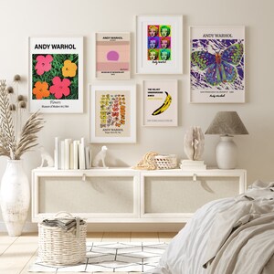 Andy Warhol Print Set of 6,andy Warhol Poster,gallery Wall Set, Museum ...