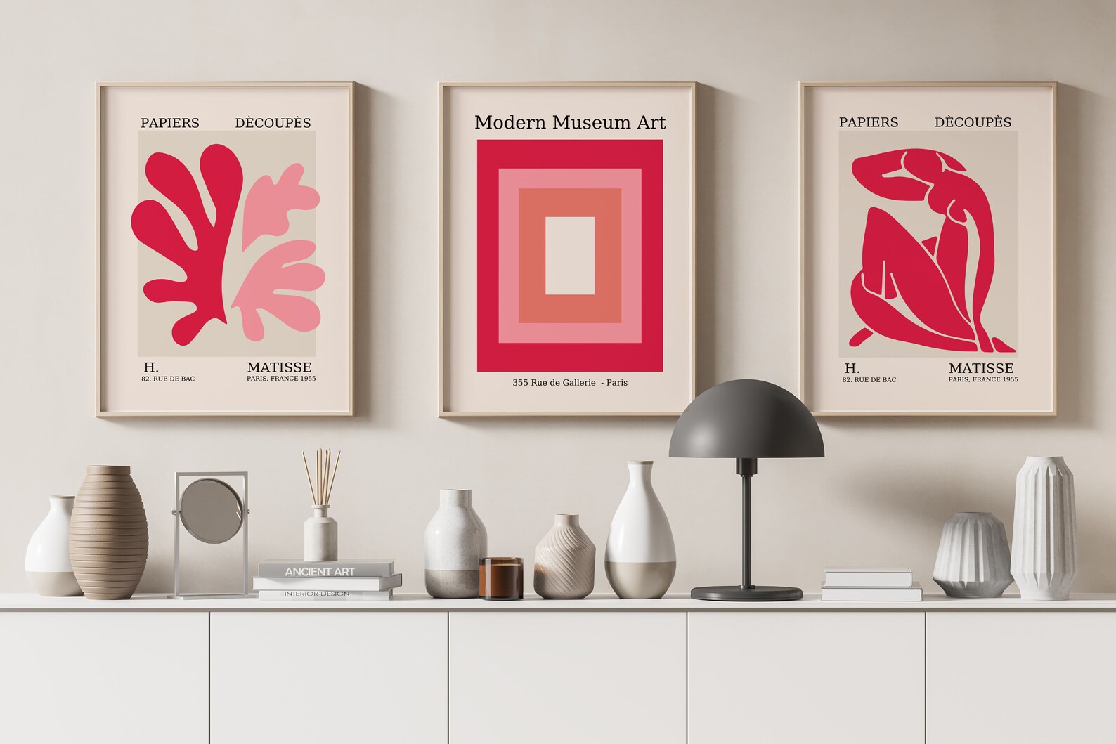 Red Gallery Wall Set of 6 Exhibition Poster Setmatisse Print - Etsy
