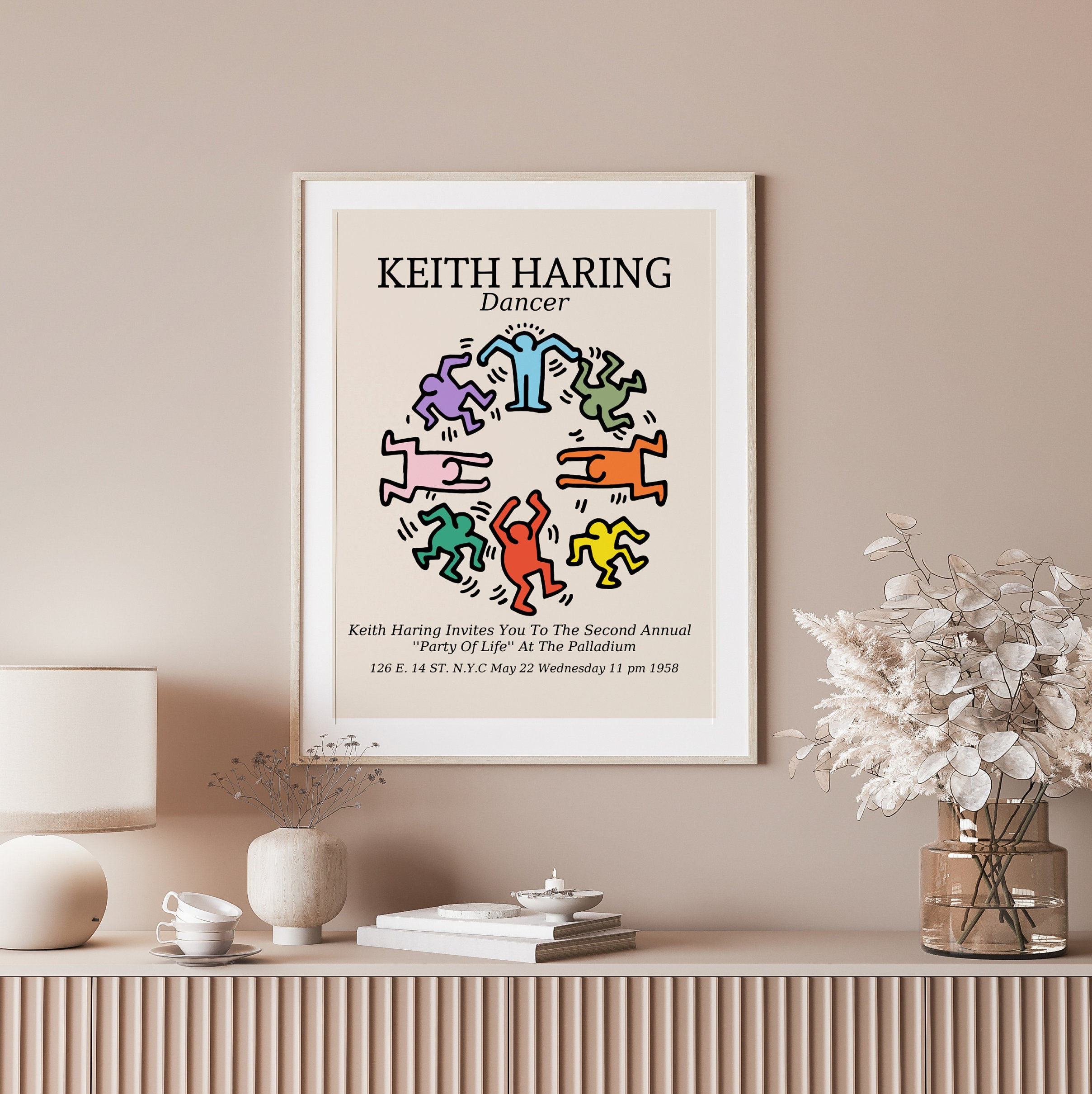 Keith Haring Poster Keith Haring Exhibition Poster Pop Art - Etsy