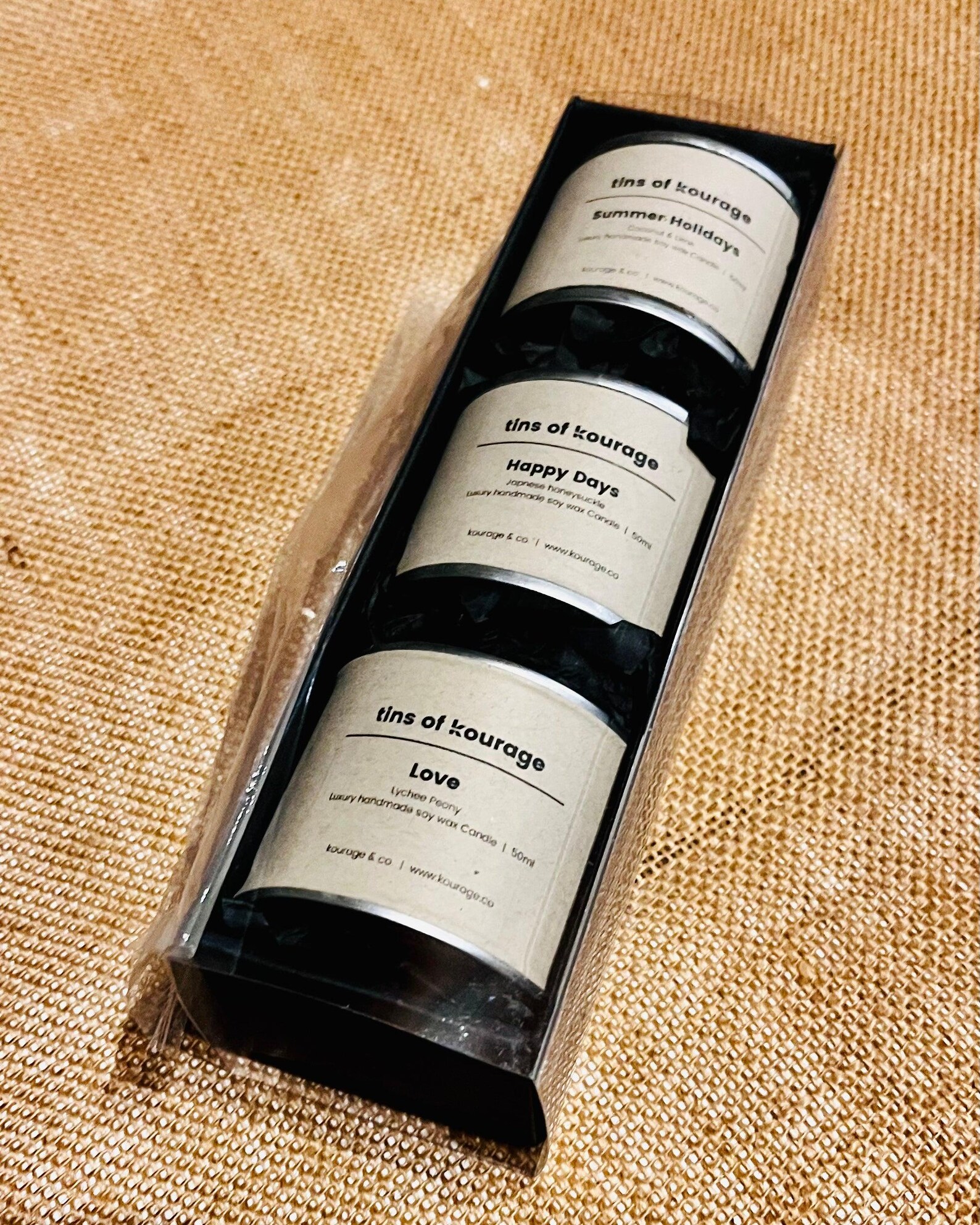 Candle Gift Pack With Mini Tins | Small Candle Gift Box - Etsy