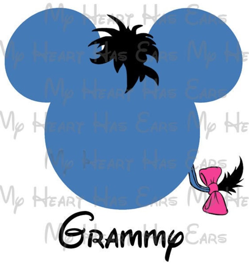 Eeyore Donkey Mickey Mouse Head Ears Image Png Digital File - Etsy