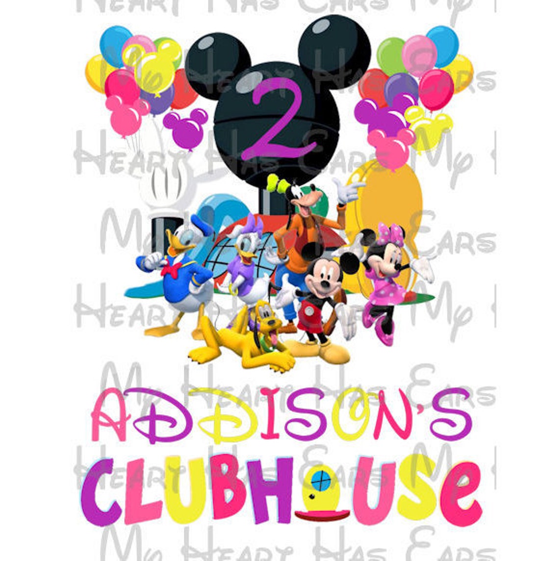 Mickey Mouse Clubhouse Pink Birthday Girl Image Png Digital - Etsy