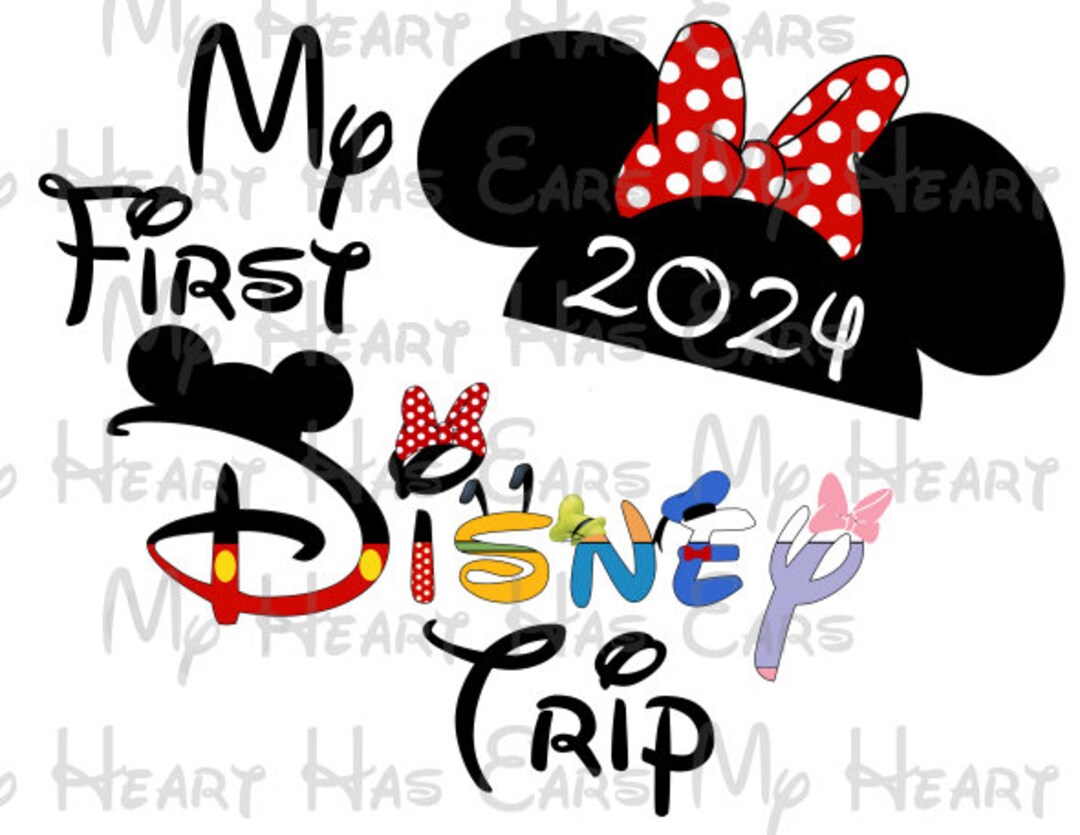My First WDW Trip 2024 Minnie Mouse Ears Image Png Digital File ...