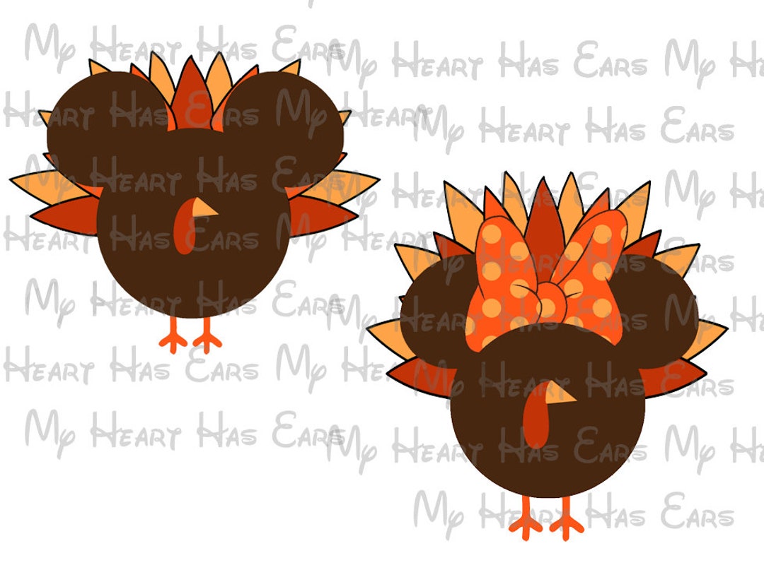 Turkey Mickey and Minnie Mouse Ears Heads Family Vacation Images Png ...