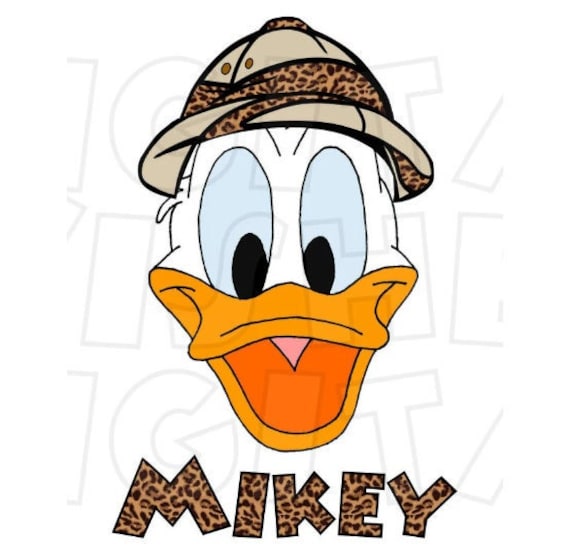 Donald Duck Safari Hat Image Png Digital File Sublimation - Etsy