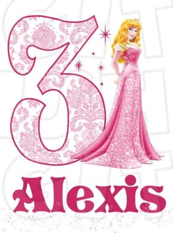 Aurora Sleeping Beauty Birthday Girl ANY NAME NUMBER Image - Etsy