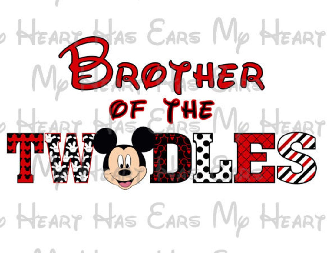 Mickey Mouse Brother of the Twodles Birthday Boy Image Png Digital File ...