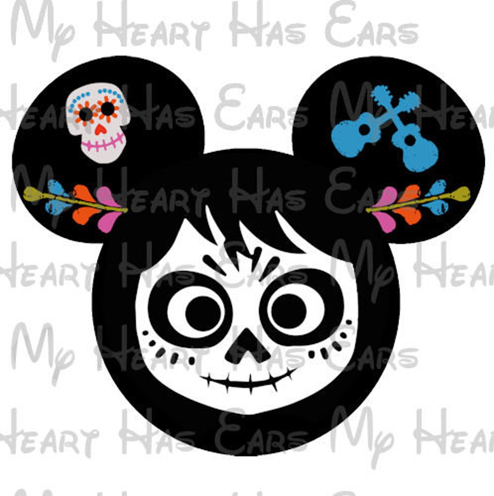 Coco Miguel Mickey Mouse Head Ears Image Png Digital File - Etsy
