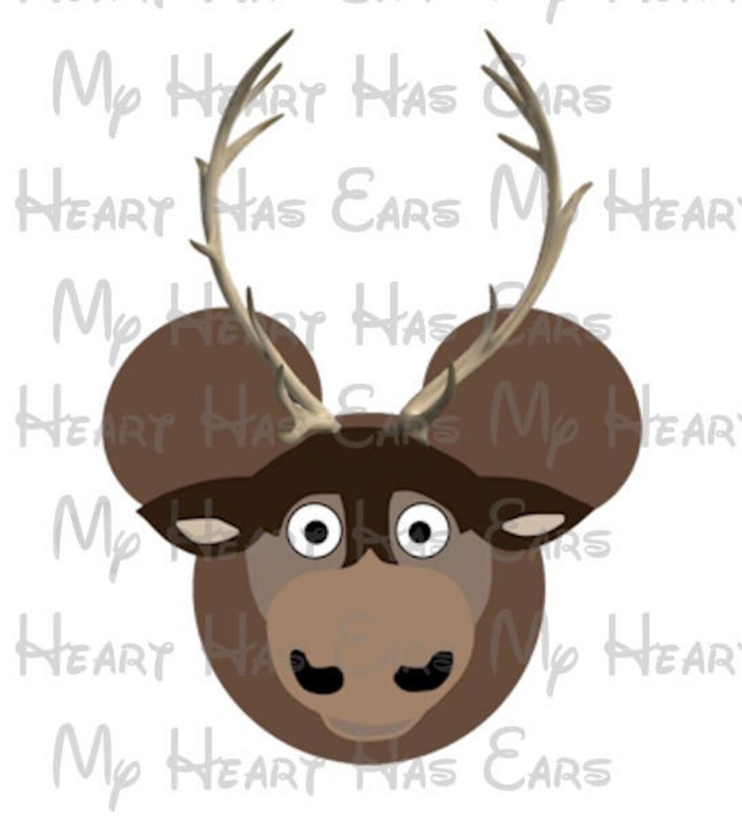 Sven Reindeer Frozen Mickey Mouse Head Ears Image Png Digital File ...